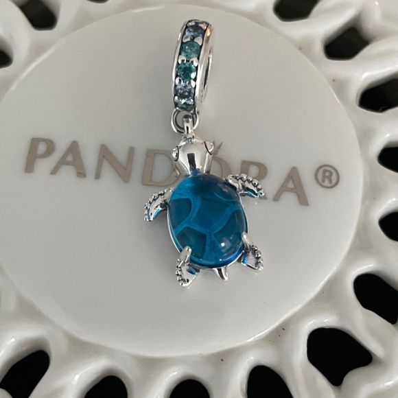 Pandora | Jewelry | Pandora Murano Glass Sea Turtle Dangle Charm | Poshmark